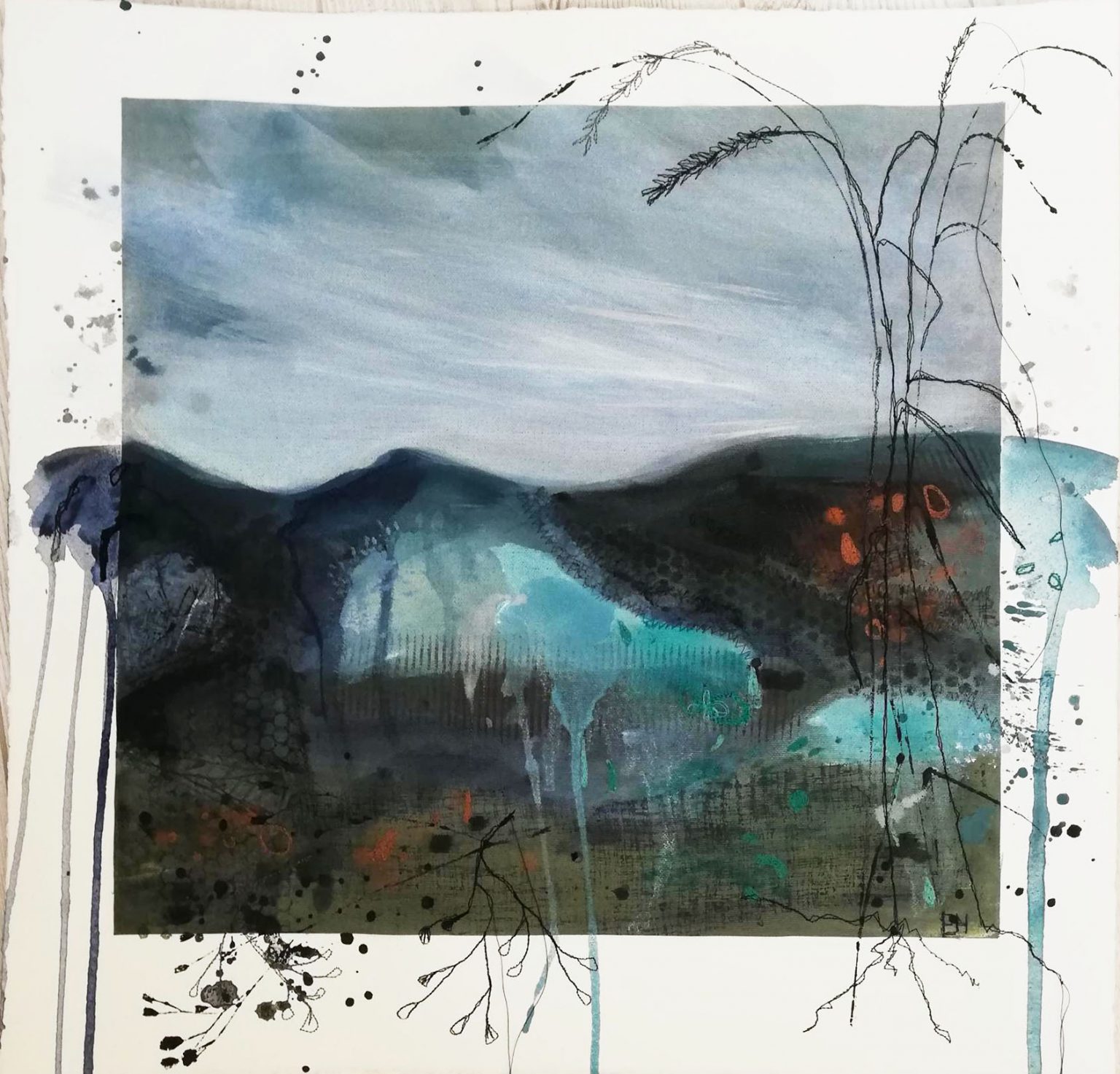 Artist Ellie Hipkin - British Textile artist - landscapes and Seascapes