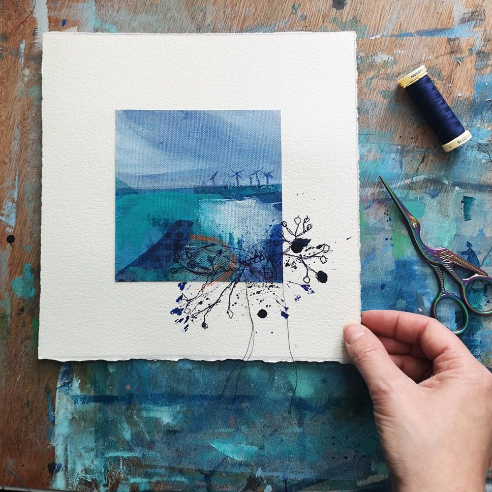 Artist Ellie Hipkin - British Textile artist - landscapes and Seascapes